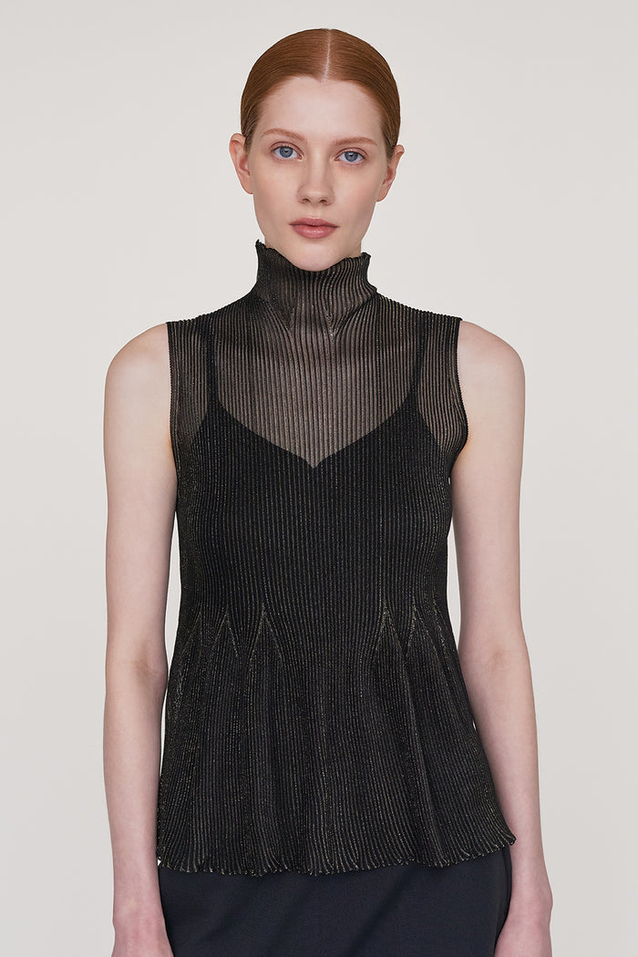 HYPHA LUCENT GLITTER SLEEVELESS TOP