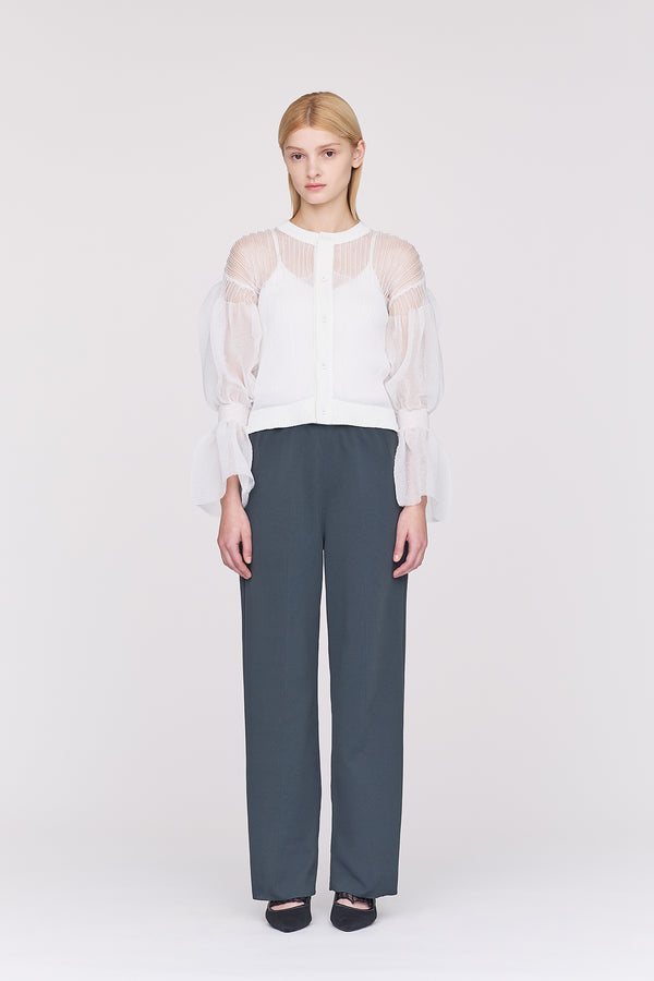 FLUTED LUCENT MARIE SLEEVE CARDIGAN